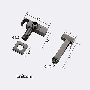 NBAAYIK Handheld Bidet Sprayer for Toilet,Bidet Sprayer Kit,Toilet Sprayer Bidet,Bidet Sprayer for Toilet from Sink,Full Copper Toilet Spray Partner High Pressure Flushing,White (Black)