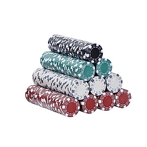 Smartxchoices 500 PCS Poker Chip Set 11.5 Gram Dice Style Clay Casino Poker Chips w/Aluminum Case Cards Dices Blind Button for Texas Holdem Blackjack Gambling