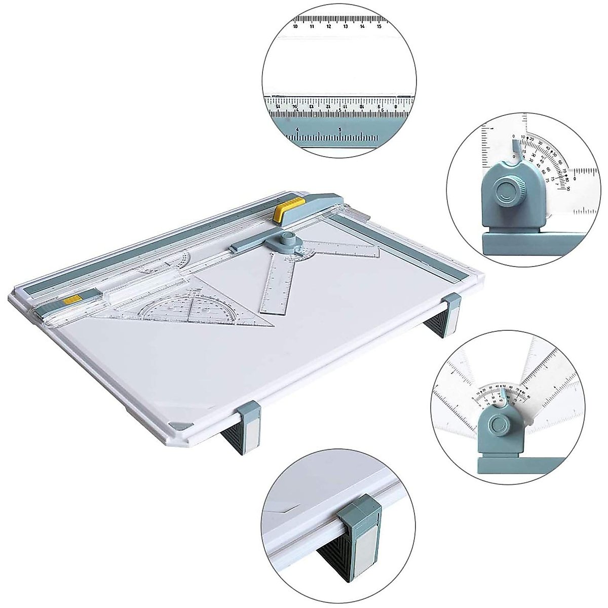 Frylr Inch A3 Drawing Board Drafting Table Multifunctional Drawing Board Table with Clear Rule Parallel Motion and Angle Adjustable Measuring System