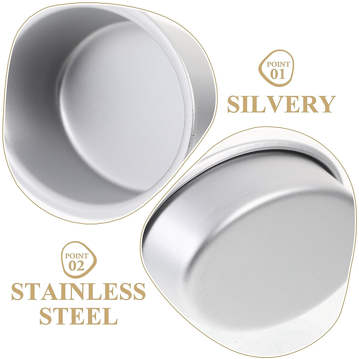 10pcs Oval Mold Circle Cake Pan Mini Cake Tins Metal Pan Round Cake Pans Mini Tart Pans for Baking Cake Mold Baking Cake Pans Cookie Cake Pan Cake Baking Pans Baking Pans Nonstick