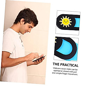 SOLUSTRE 3pcs Smartphone Sunflower Notebook Tablet Laptop Protecting Hood Cap Web Tablets Phone Decorative Privacy Pattern Adhesive Laptops Protector Protection with Covers Camera Lens