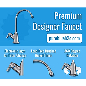 Pure Blue 3-Stage 1:1 80 GPD Certified Reverse Osmosis Water Filtration System