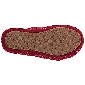 UGG Girls K Fluff Yeah Metallic Sparkle Slipper, Red Multi, 6 Big Kid