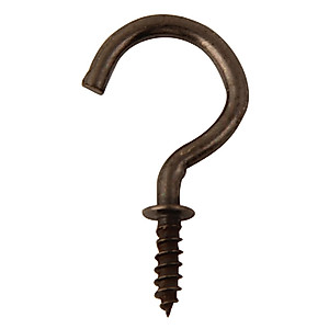 Huixuan Antique Brass Plated Ceiling Hooks for Hanging Cup Mug Rubbed Bronze,1/2 Inch,80-Pack