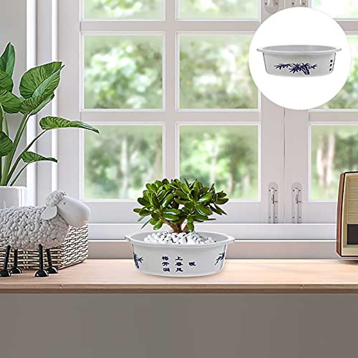 Happyyami Flower Vases Decorative 30pcs Basin with Bowl Hydroponic Seeding Non- Water Potted Caliber Bonsai and Garden Plants Flowerpots Pots Office Use Flowers Indoor Plastic Outdoor Lily Orchid Pot