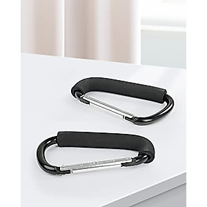 Stroller Hooks, 6.3" Large Stroller Clip, 2 Pack Stroller Hooks for Hanging Bags and Shopping, Stroller Accessories for Mommy, Large Carabiner