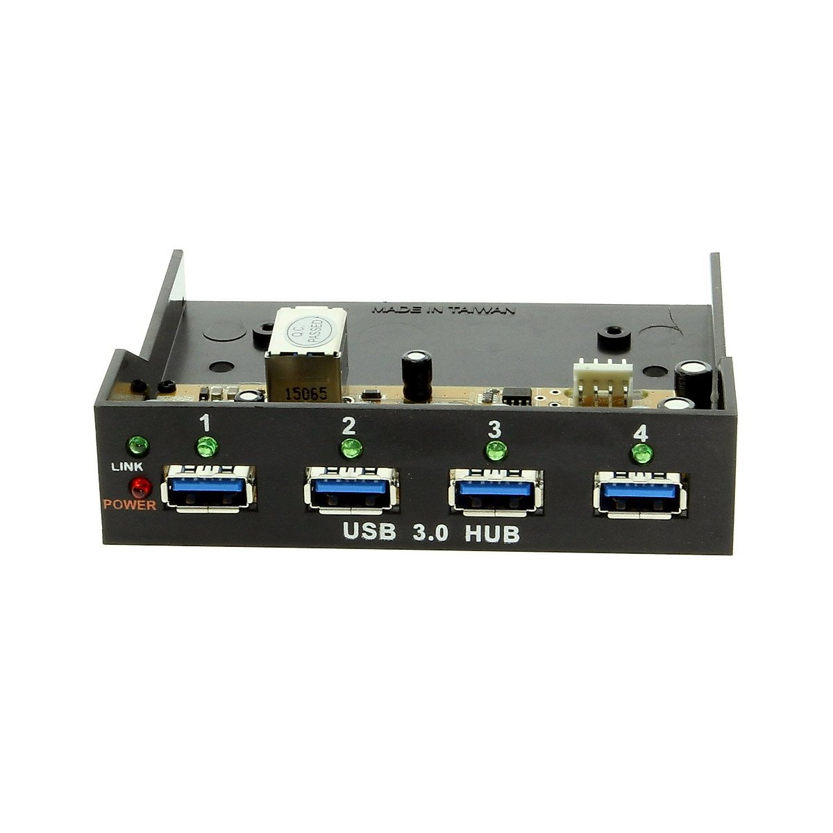 Internal Bay USB 3.0 4-Port VIA USB 3.0 SuperSpeed Chip Hub with LED