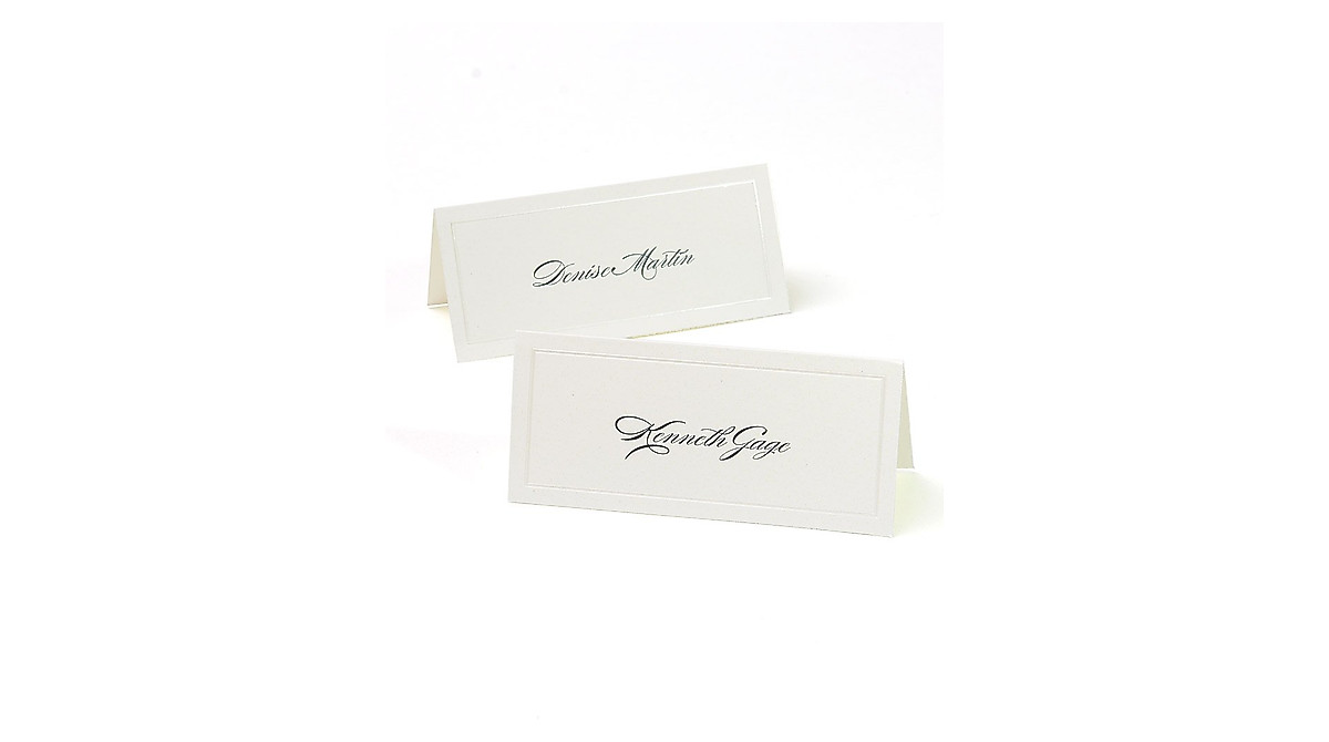 Gartner Studios Ivory Pearl Printable Place Cards | Elegant 48 Pack
