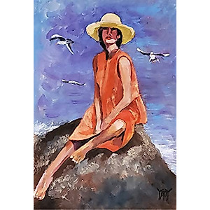 At the Ocean, Seashore by Internationally Renowned Painter Yary Dluhos