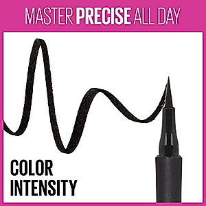 Maybelline Eyestudio Master Precise All Day Waterproof Liquid Eyeliner, Black, 1 Count