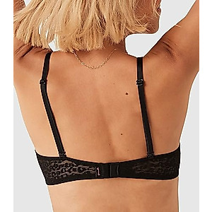 Victoria's Secret Pink Wear Everywhere Push Up Bra, Lace, Padded, Smoothing, Bras for Women, Black (34B)