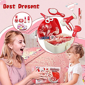Ansoyi 28Pcs Pretend Makeup Toy Sets, Role Play Princess Dress Up Kids Birthday Party Play Gift Toy