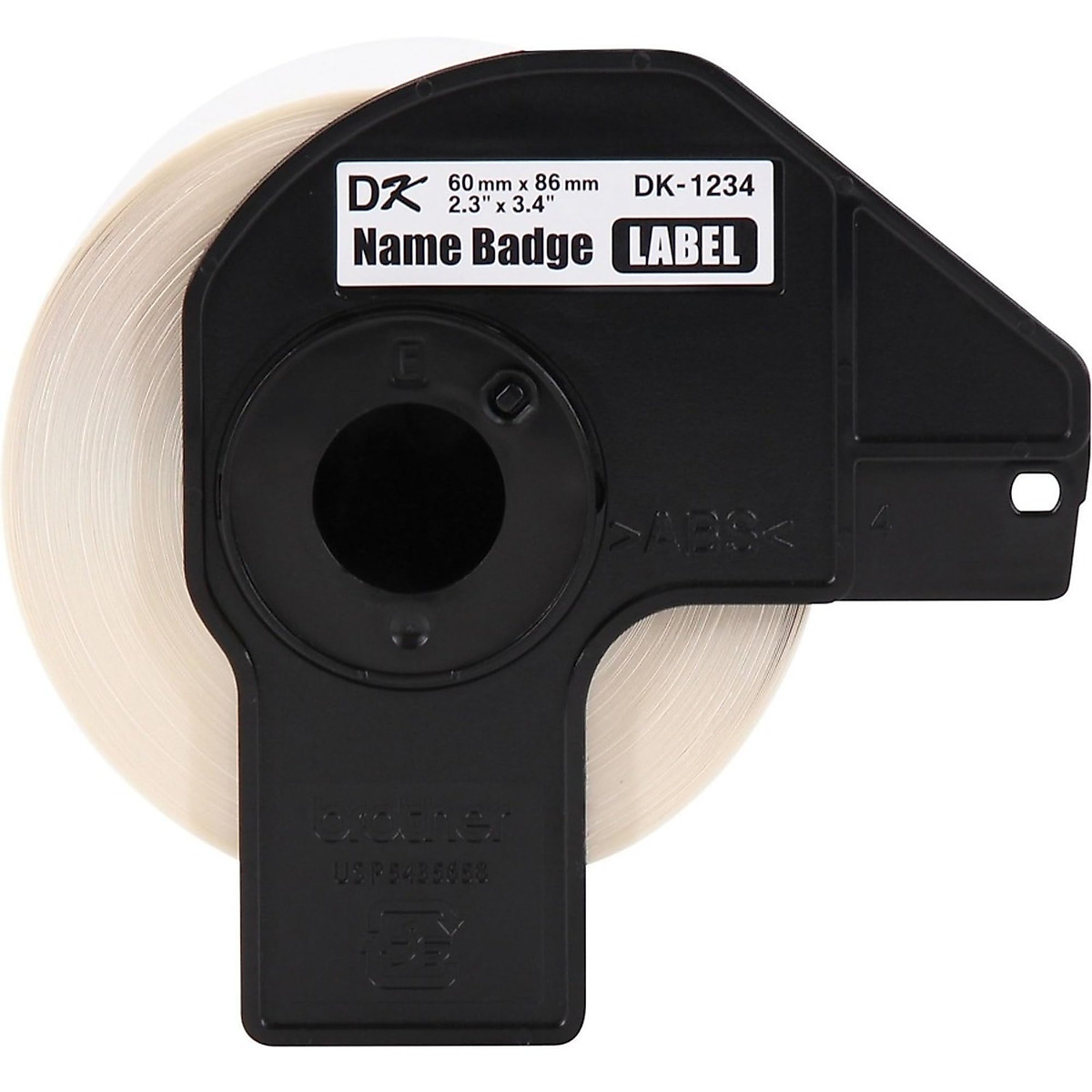 Brother Genuine DK-12343PK Die-Cut Name Badge Paper Labels, 2.3 in x 3.4 in (60 mm x 86 mm) Adhesive Name Badge White Paper Labels, 260 Labels per Roll, (3) Rolls per Box