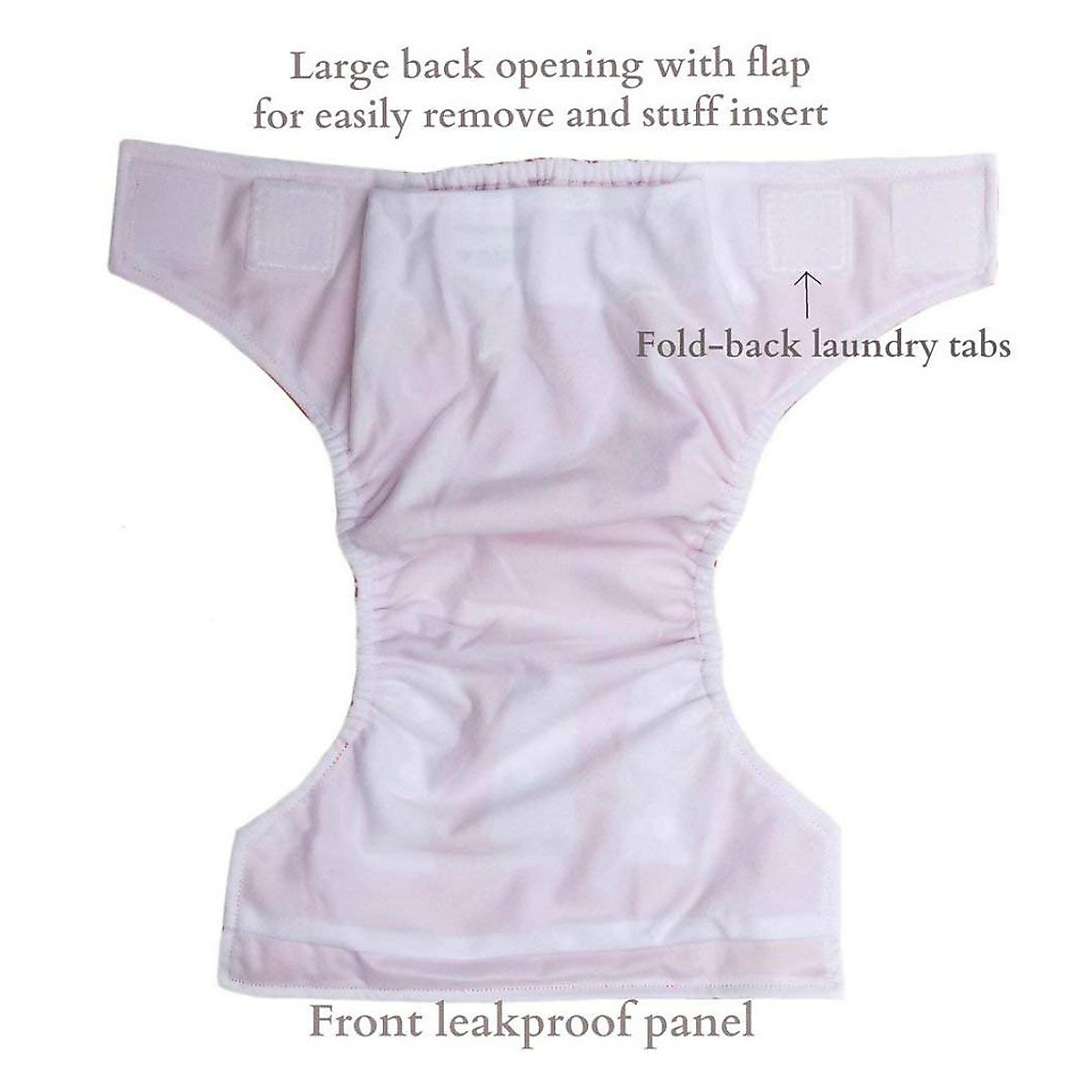 KaWaii Baby One Size HD3 Pocket Cloth Diapers, Best Daycare Nappies, Washable, Reusable, Leakfree, Unisex, Pack of 12 Diapers