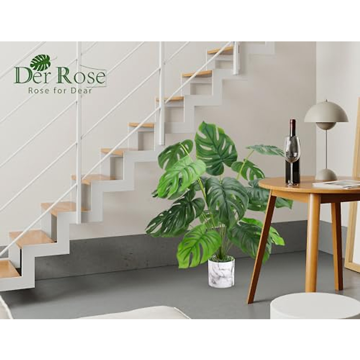 Der Rose 28" Fake Plants Tall Artificial Faux Plants in Pot for Home Farmhouse Bedroom Living Room Decor Indoor