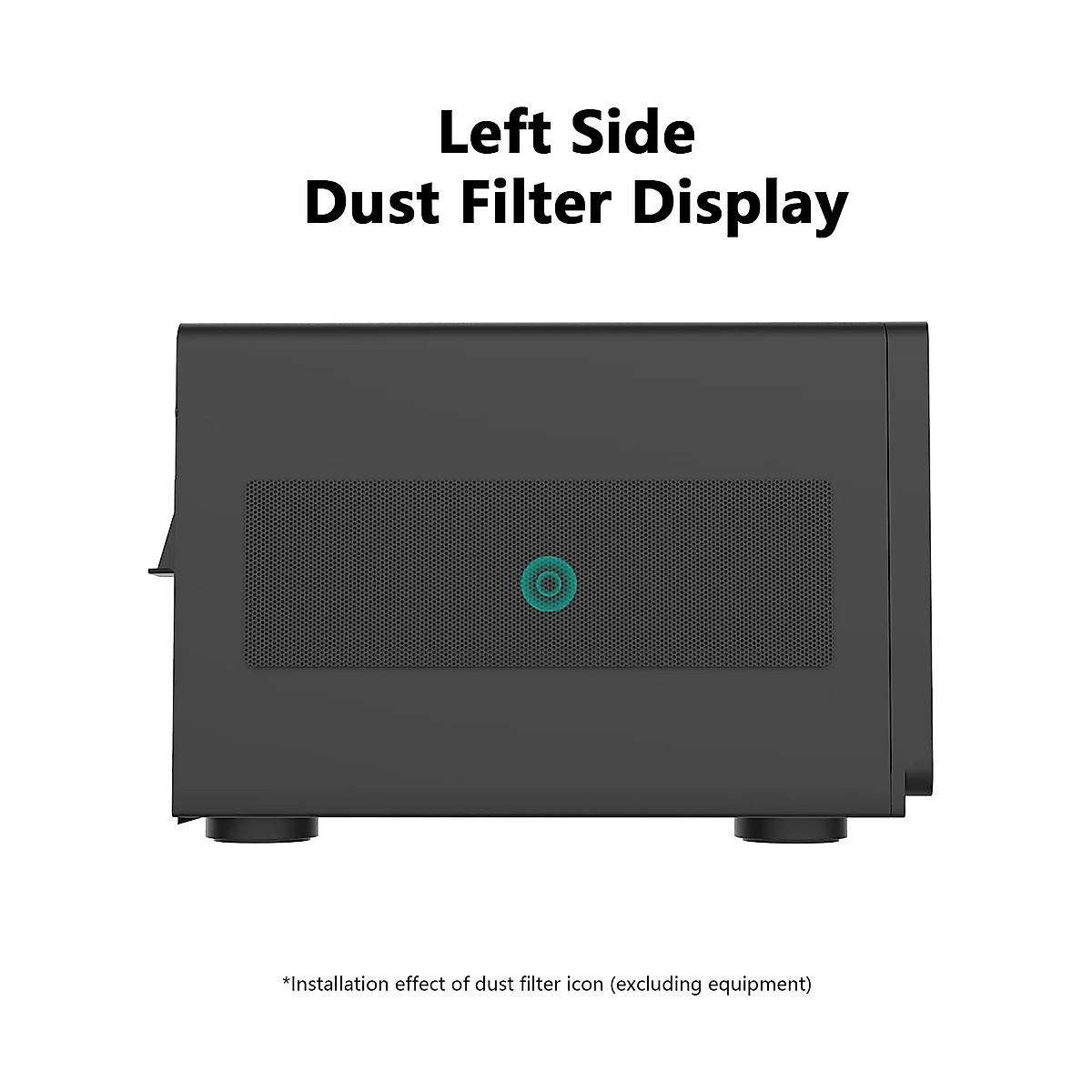 ADJNPCY Dust Filter for Synology NAS DS1821+ Dustproof PVC Cover - Black