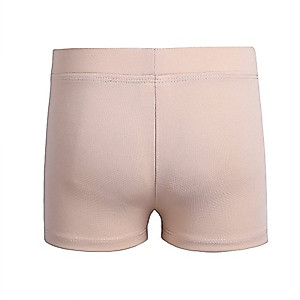 QinCiao Kids Girls Boys Ballet Dance Booty Shorts Slipshort Gym Sports Yoga Cycling Running Botttom Hot Pants Nude 10