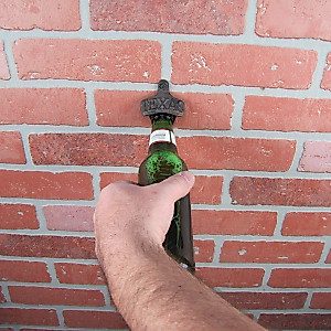 Treasure Gurus Cast Iron Texas Wall Mount Beer Soda Cap Bottle Opener Rustic Bar Pub Decor