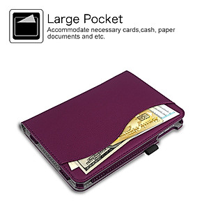 Fintie Case for iPad Mini 3, Mini 2/1 [Corner Protection], Multi-Angle Folio Smart Stand Protective Cover with Pocket, Auto Sleep/Wake, Purple