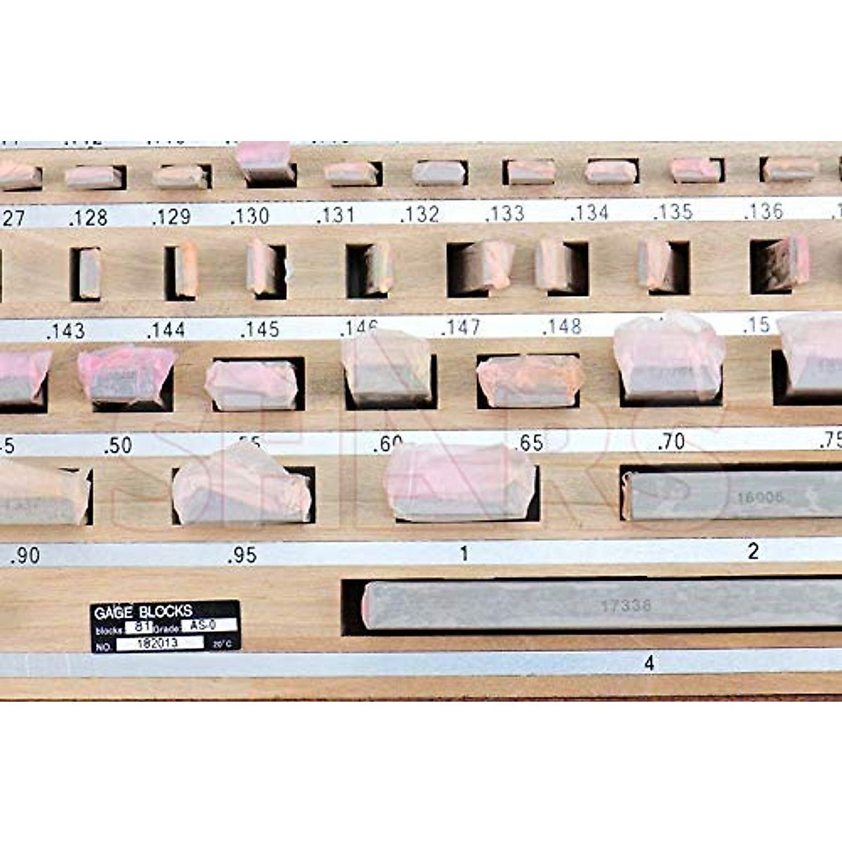 Shars Grade 0 Rectangular Gage Block Set with NIST traceable Certificate 81 PCS 303-5307C M)
