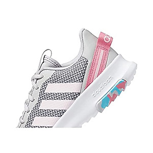 adidas Racer TR 2.0 Running Shoe, Grey/Clear Pink/Rose Tone, 2 US Unisex Little Kid