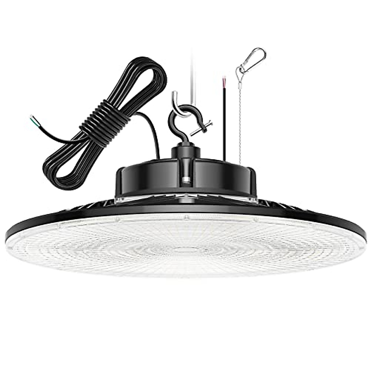 KUKUPPO LED High Bay Light 240W UL/DLC Certified 36,000LM 5000K High Bay LED Shop Light, Full Screen Lens Cover 0-10V Dimmable LED Warehouse Lights AC100-277V [1000W HPS/HID Equiv]