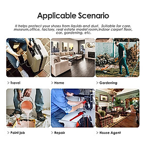 Non-wovens Shoe Covers Disposable Non-Slip, 100 pack(50 pairs) 17.7'' Shoe & Boot Covers for Indoors (Extra Large Size - Up to US Men's 12 & US Women's 14)