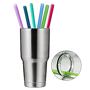 Half Gallon Straw-12 Inch Extra Long Reusable Silicone Straws for 32 oz Tall Tumbler, 40 oz Hydro Flask,64 oz Gallon Water Bottle, Hydro Water Jug YETI RTIC-Flexible Large Big-8 Pack