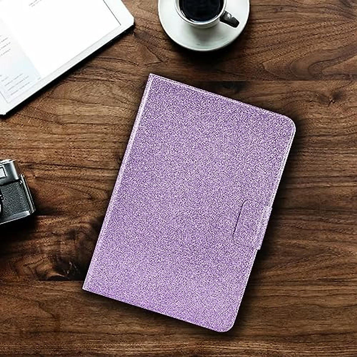 Compatible with/Replacement for Tablet PC Samsung Galaxy Tab A8 10.5 inch 2021 SM-X200/X205/X207 PU Leather Flip Cover Stand Wallet Case XXSF (Purple)
