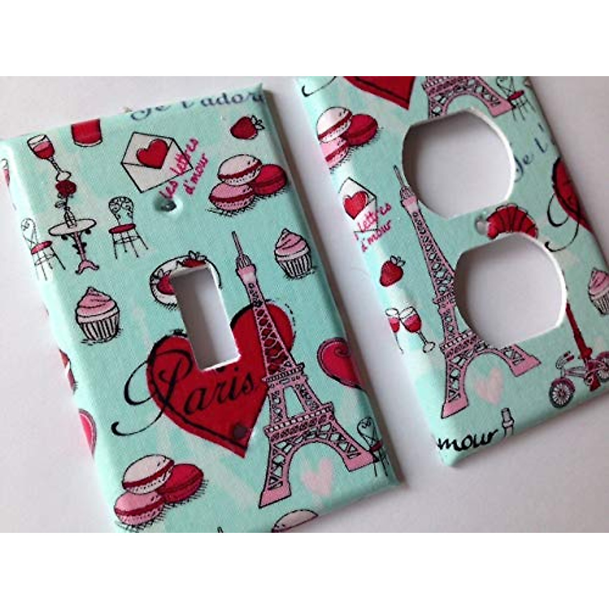 Paris Turquoise Light Switch Cover -Various Sizes Offered