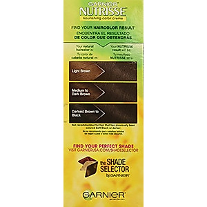 Garnier Nutrisse Nourishing Hair Color Creme, 30 Darkest Brown (Sweet Cola), 3 Count (Packaging May Vary)