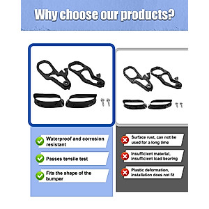 MEPARERI Ram 1500 Front Tow Hooks with Bumper Bezels Fit for 2019-2023 Dodge Ram 1500 Replace#82215268AB 68272944AB 68272945AB