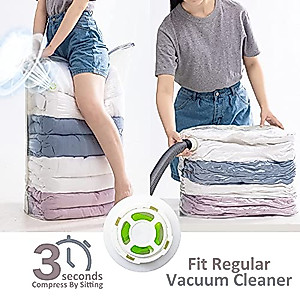 TAILI Cube Vacuum Storage Bags Jumbo 8 Pack and Super Jumbo Cube Space Saver Vacuum Storage Bags 6 Pack