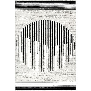 nuLOOM Sabrina Abstract Geometric Sunset Area Rug, 6' 7" x 9', Grey
