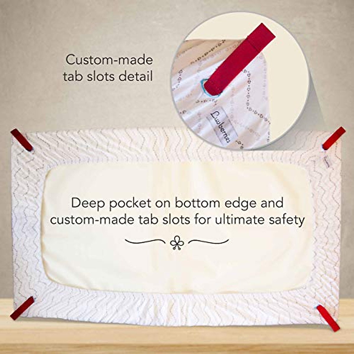 Luvberries 100% Organic Cotton Crib Sheets (Set of 2) for The Baby Bjorn Travel Crib, Baby and Toddler, Fitted Crib Sheets, for Boys & Girls (Grey and White)