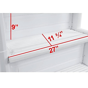 Aqua Select Everest in Pool Steps | White | for Above Ground Swimming Pools | Mount to Decks 48 to 54 Inches | Safety Stairs Capacity Up to 350 Pounds