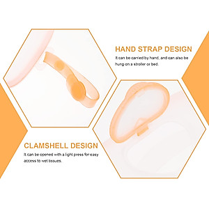 HEMOTON Portable Wipes Dispenser Baby Wipes Dispenser Travel Wipes Case Baby Wipe Holder Infant Wipes Storage Box Wet Tissue Box for Travel Home Office Cars