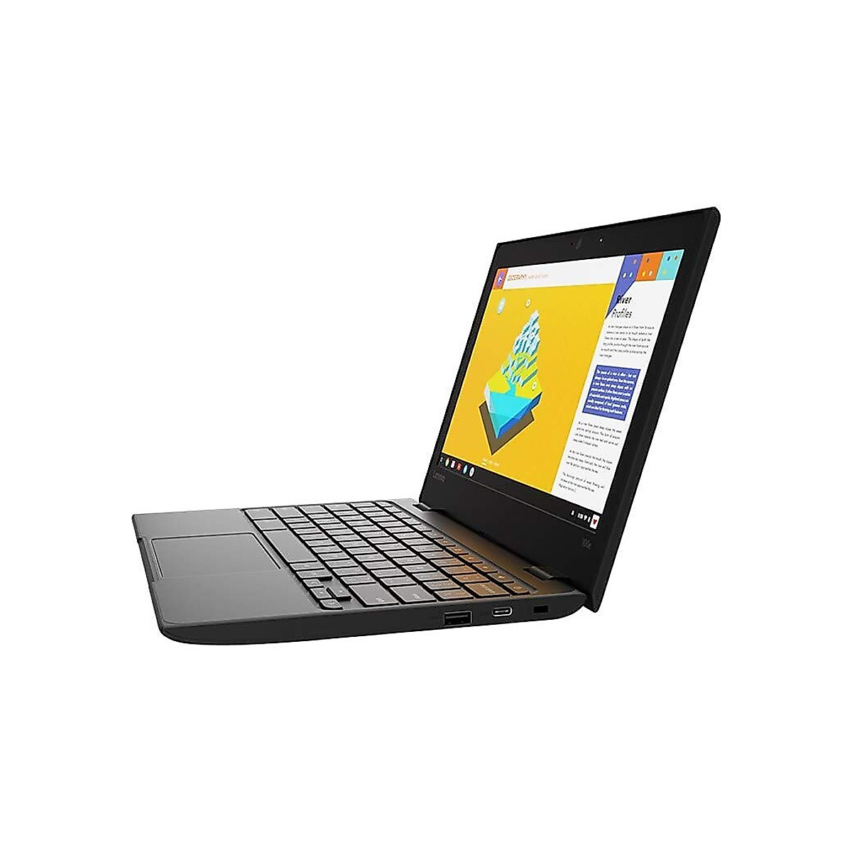 Lenovo 100e Chromebook (2nd Gen) MTK 81QB Business Laptop, 11.6" HD Display, MediaTek MT8173C Quad-core 2.1GHz 4GB RAM 16GB eMMC, PowerVR GX6250, Bluetooth SD Card Reader Google Chrome OS
