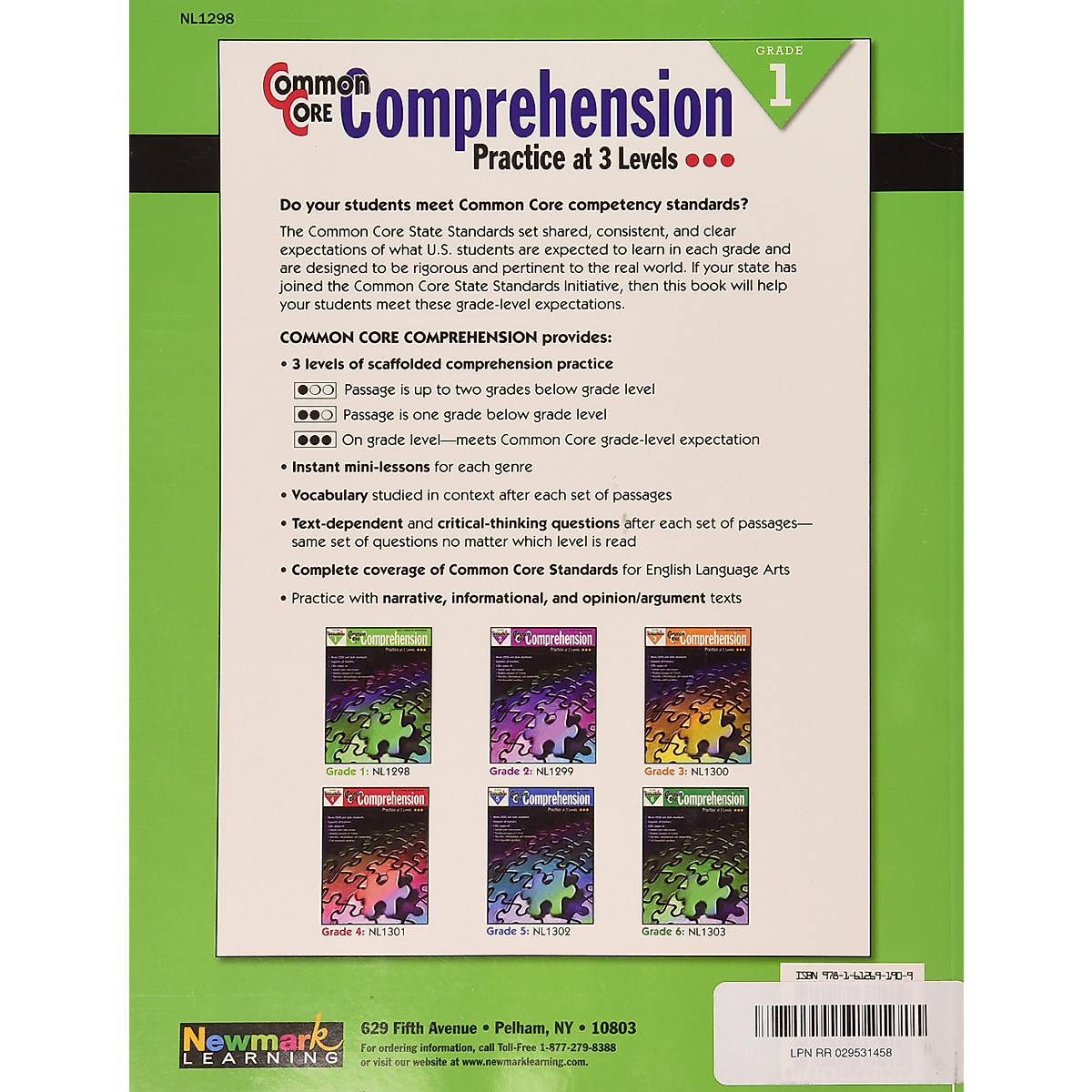 Newmark Learning Grade 1 Common Core Comprehension Aid (CC Comp)