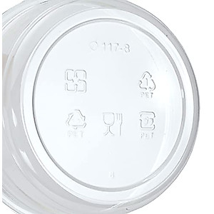 GOLDEN APPLE, 12oz. Ultra Clear Recycled PET Plastic Round Deli Container and Dome Lid Combo - 20sets