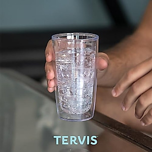 Tervis Flamingo Splash Made in USA Double Walled Insulated Tumbler Travel Cup Keeps Drinks Cold & Hot, 16oz, Classic