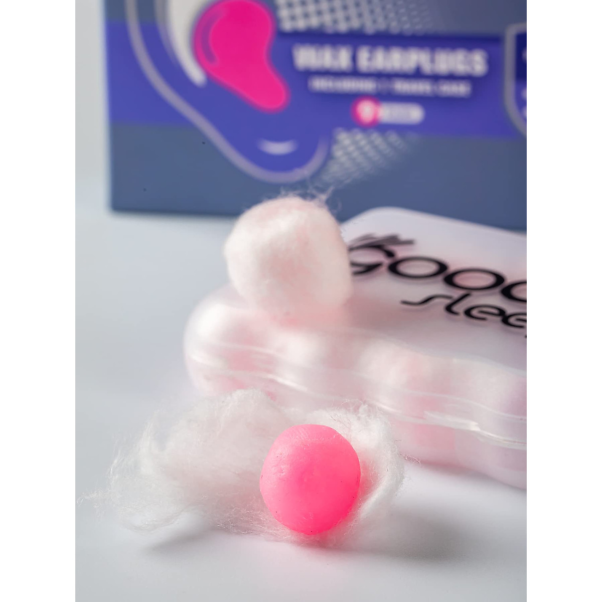 Soft Wax Earplugs & Travel Case,18 pcs, 32 dB