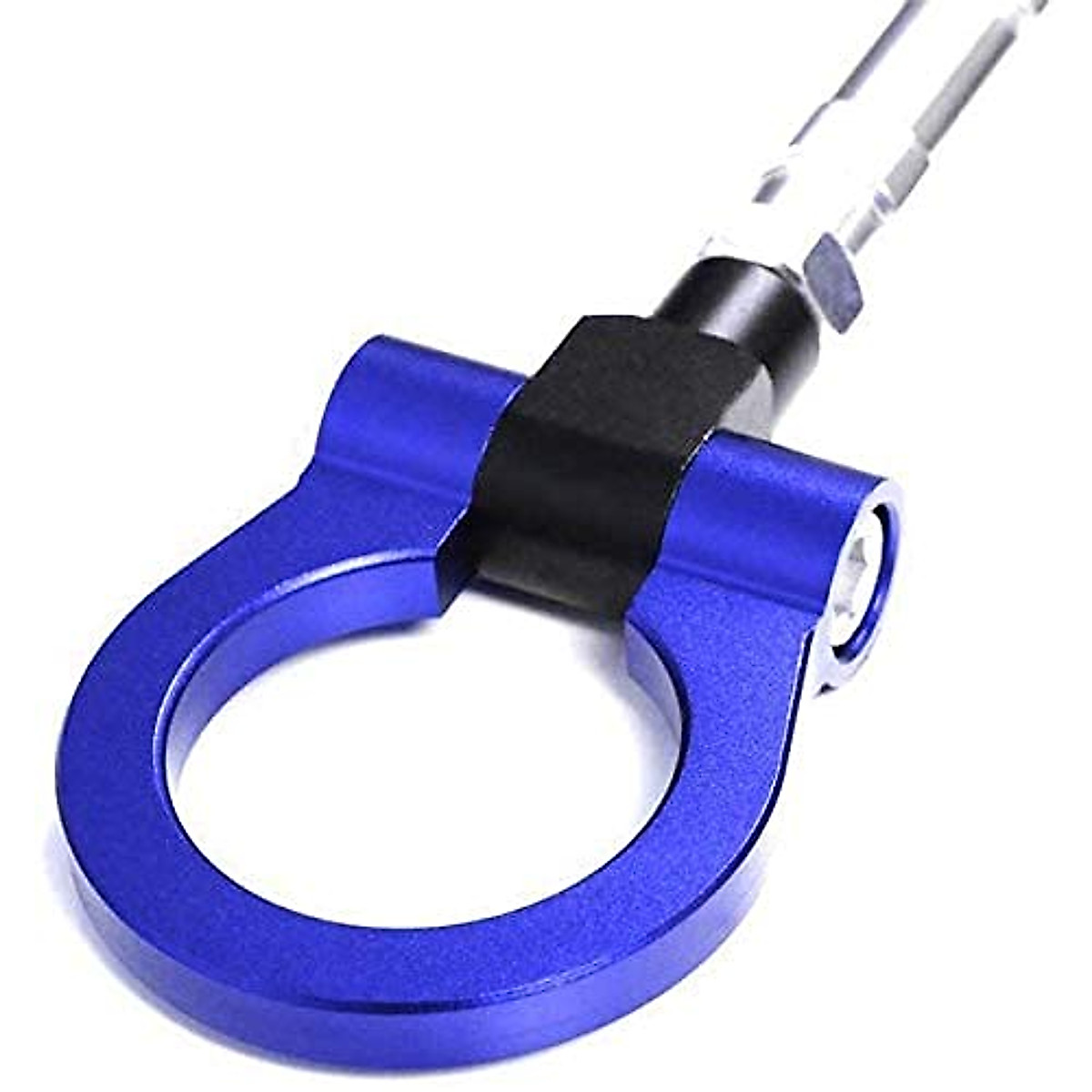 iJDMTOY Blue Track Racing Style Tow Hook Ring Compatible with 2010-2016 Hyundai Genesis Coupe 2-Door, Made of Lightweight Aluminum