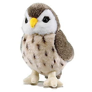 Ice King Bear Owl Stuffed Animal Luminous Eyes, Cute Plush Toy 10 Inches