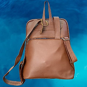 VALGATI Genuine Leather Designer Backpack (Cognac)