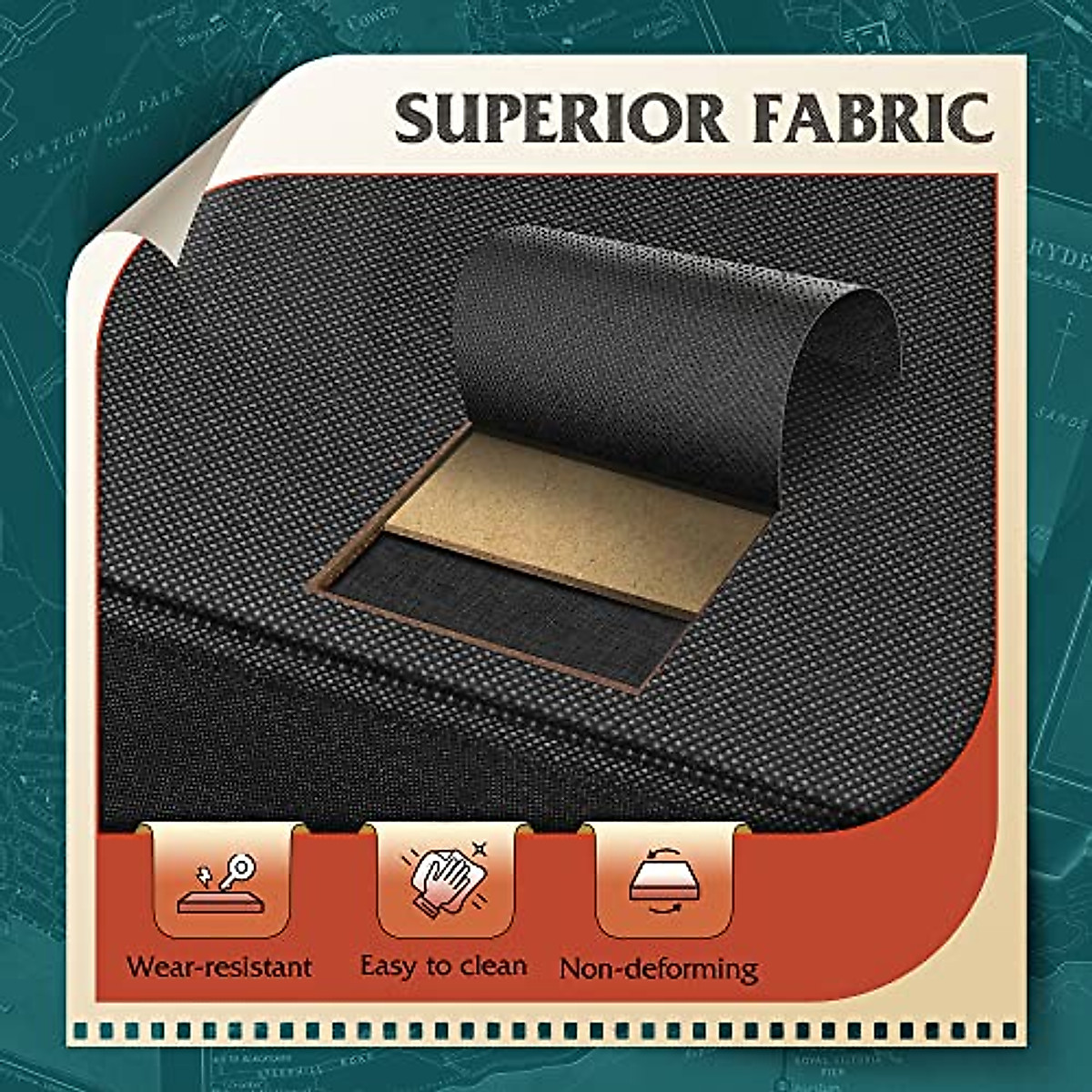 WLIVE Fabric Dresser for Bedroom, Tall Dresser with 8 Drawers, Storage Tower with Fabric Bins, Double Dresser, Chest of Drawers for Closet, Living Room, Hallway, Children's Room, Charcoal Black