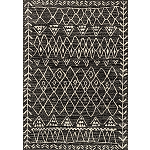 Loloi Emory Black/Ivory 2'-5" x 7'-7" Runner Rug
