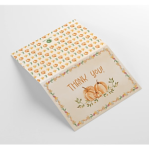 M Market On Mainstreet Pumpkin Patch Invitations & Thank You Cards, Including Envelopes, 25 Count, Made In The U.S.A. (Thank You Cards)