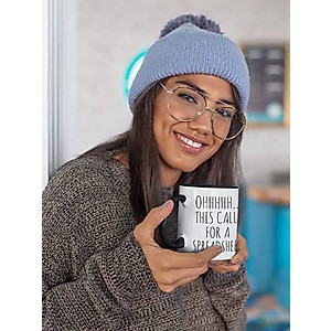 Ohhhhh This Calls For A Spreadsheet Coffee Mug - Unique Gift Mugs For Boss, CPA, Accountant And More, Mugs Are White With Colored Inside And Handle, Surely To Be Loved By All. (Two Tone Black, 11oz)