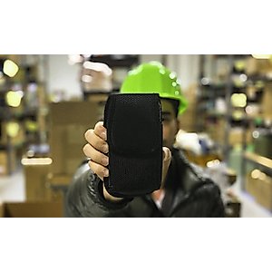 AGOZ Large Scanner Holster, Rugged Vertical Case Pouch for Zebra TC75x, TC75, TC70x, TC70, TC72, TC77, M60, MC65, MC67 Mobile Computer Handheld Barcode Scanner Holder with Metal Belt Clip, Belt Loops